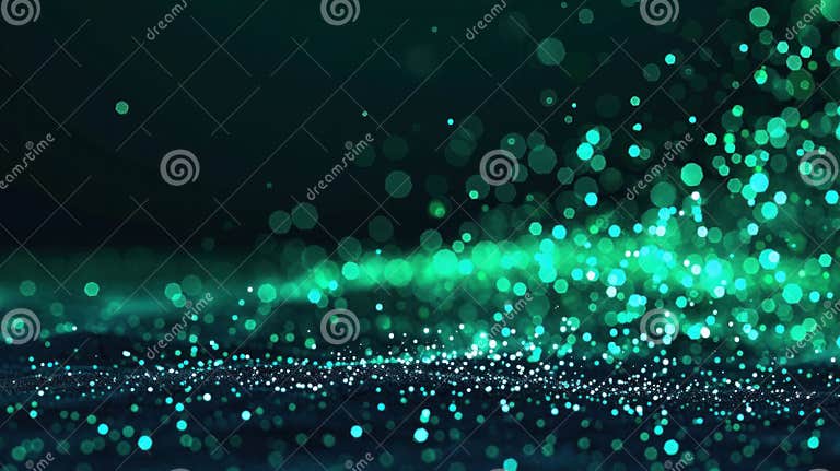 Glowing Teal and Green Abstract Technology Background with Grainy ...