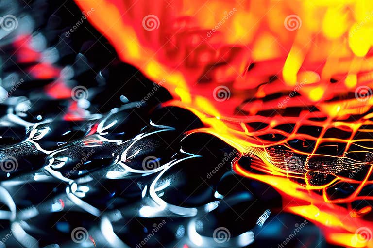 Glowing Texture Close Up of an Object with a Luminogram Effect a Stock ...