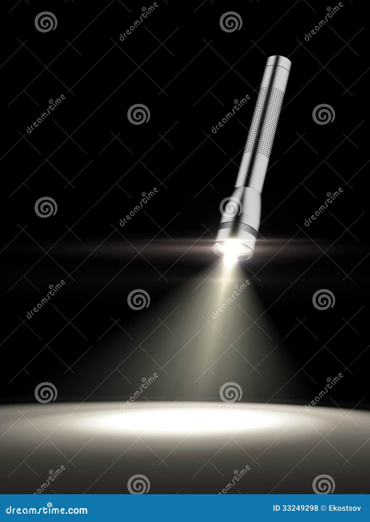 Glowing Torch Light. Lens Flare. Ray Of Pocket Flashlight. Light With ...