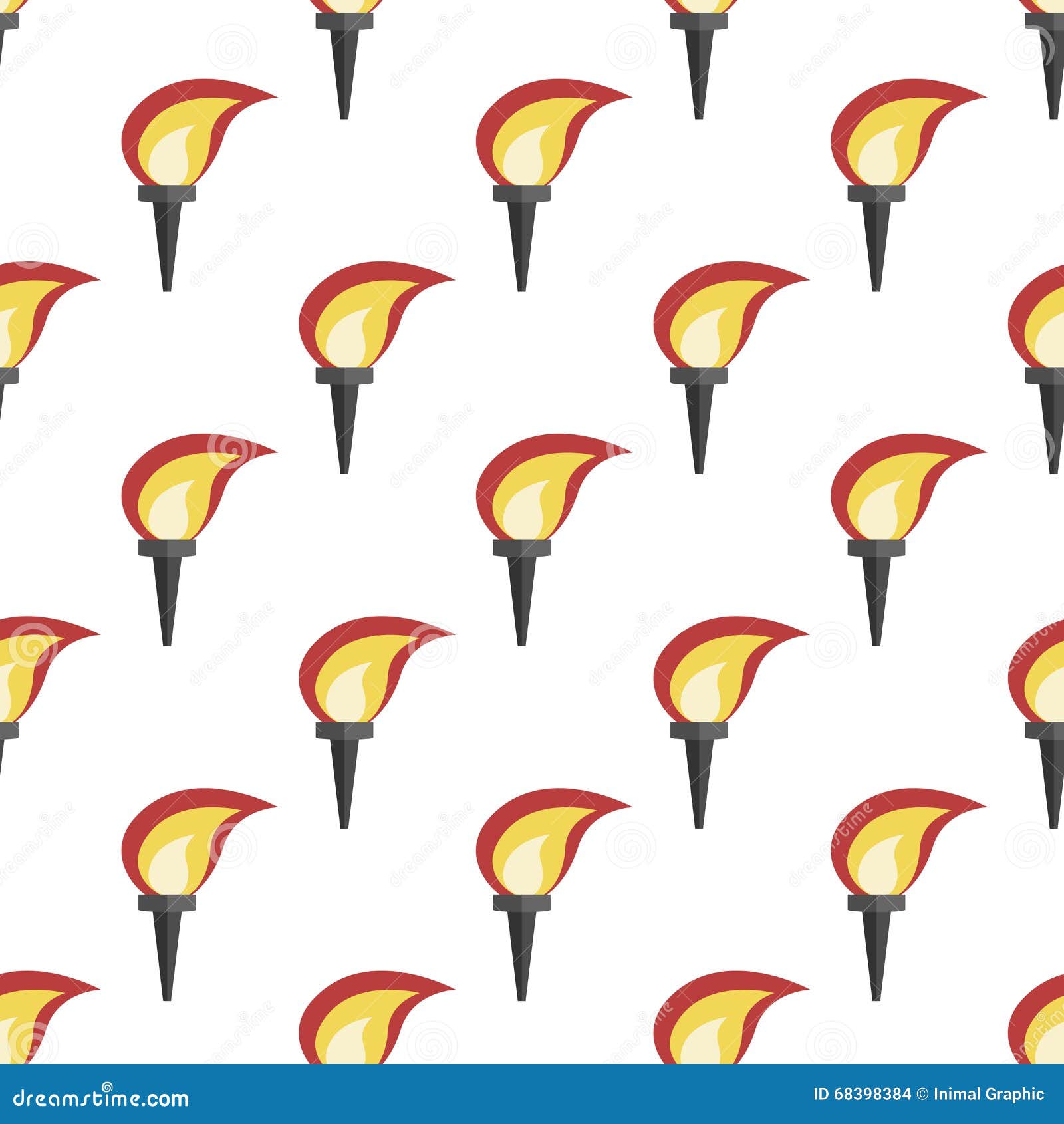 Glowing Torch Seamless Pattern Stock Vector - Illustration of infinite ...