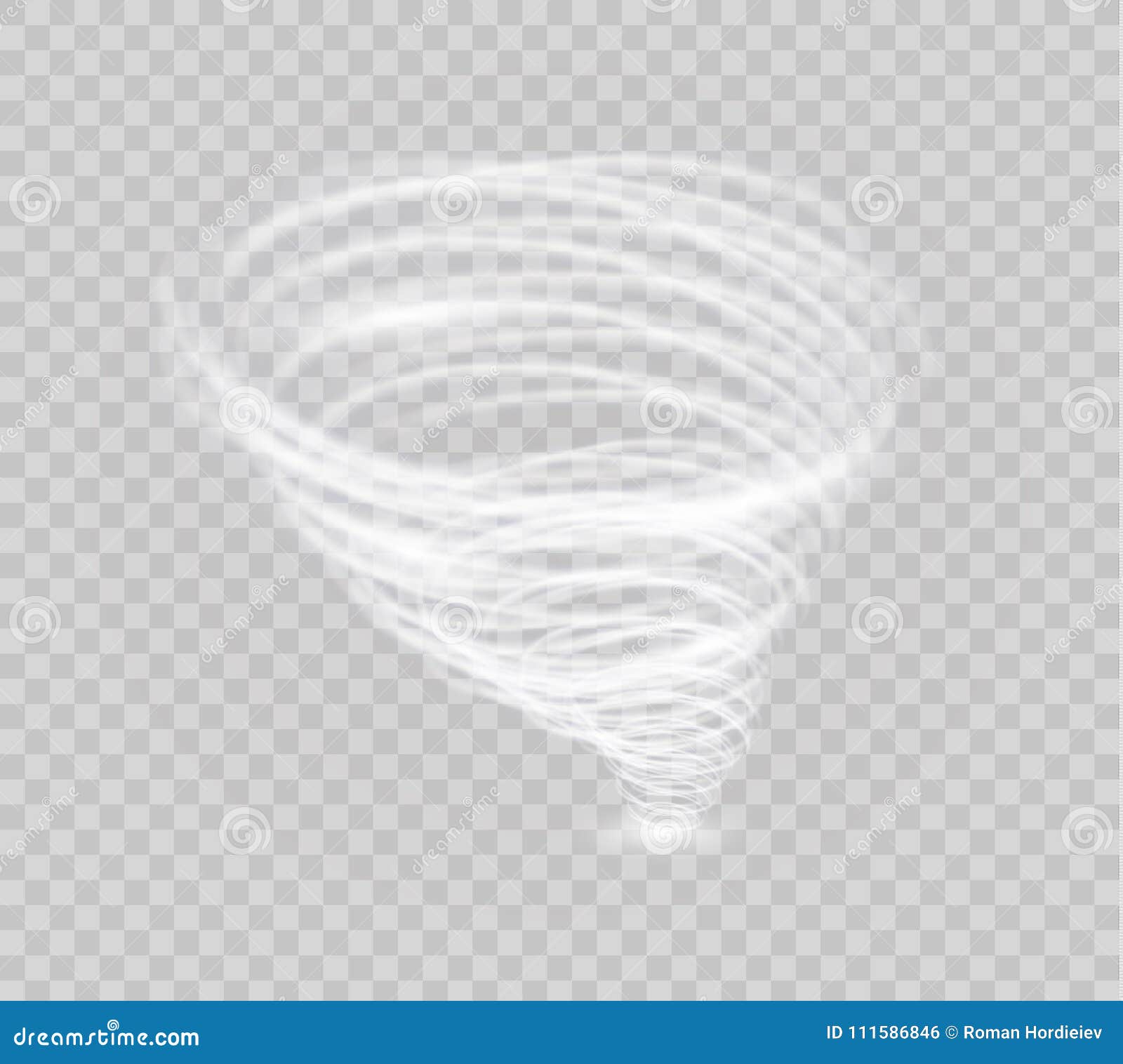 A Glowing Tornado. Rotating Wind. Beautiful Wind Effect. Isolated On A ...