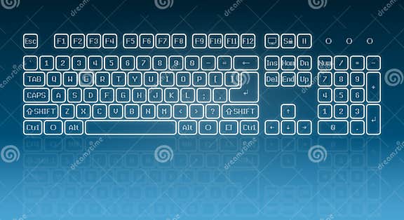 Glowing Touch Screen Keyboard Stock Vector - Illustration of graphic ...