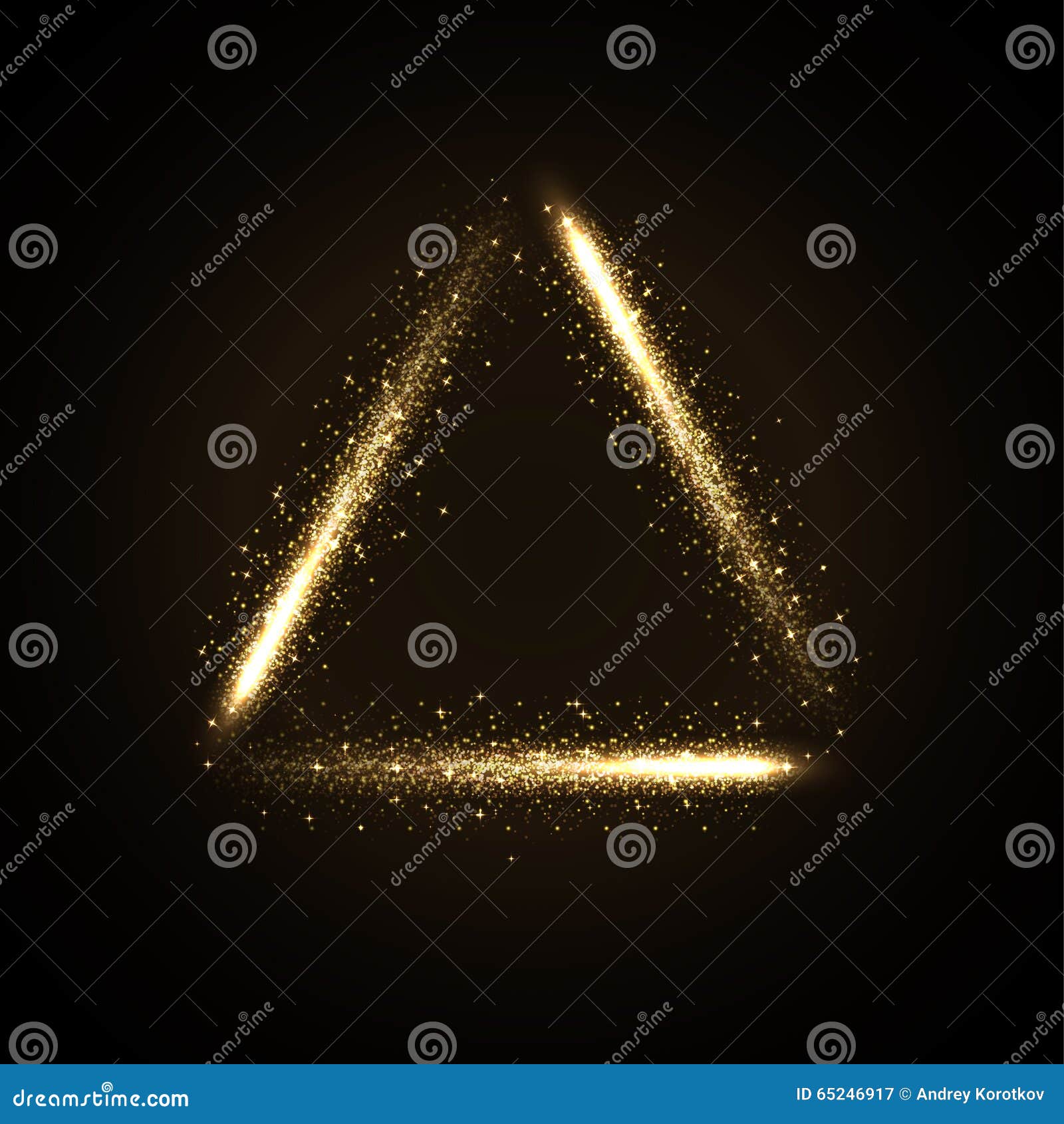 Glowing Triangle from Glittering Stras Stock Vector - Illustration of ...