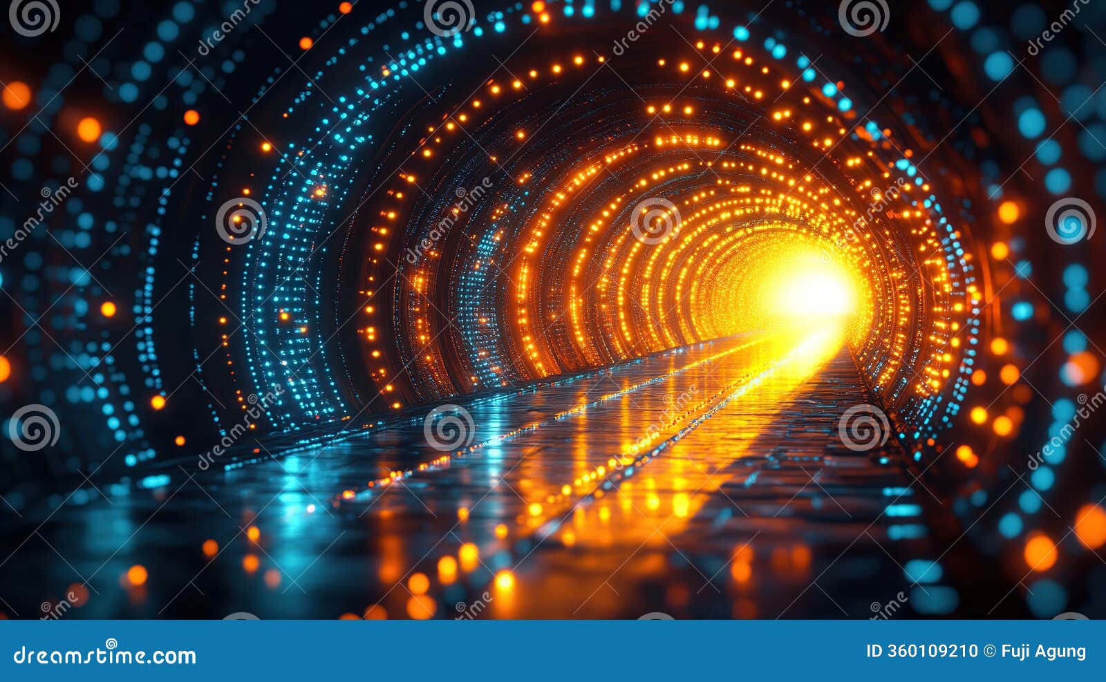 Glowing Tunnel Path, Digital Art, Futuristic Background, Website Design ...
