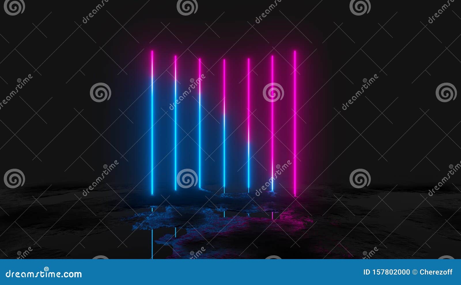 Glowing Vertical Neon Lines, Abstract Background Stock Illustration ...