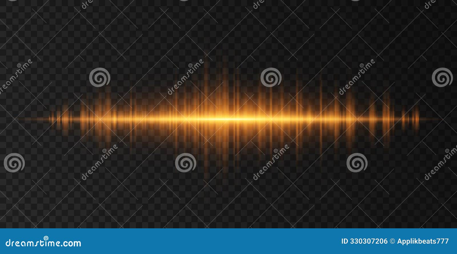 Glowing Vibrations Isolated on a Dark Transparent Background. Voice ...