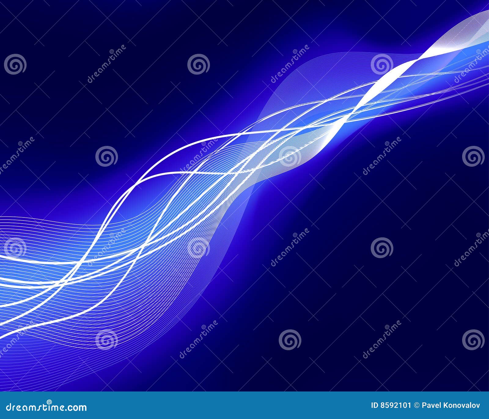 Glowing water waves stock vector. Illustration of line - 8592101
