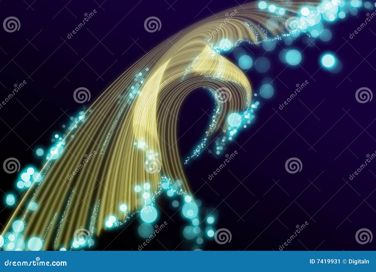 Glowing Wave stock illustration. Illustration of abstract - 7419931