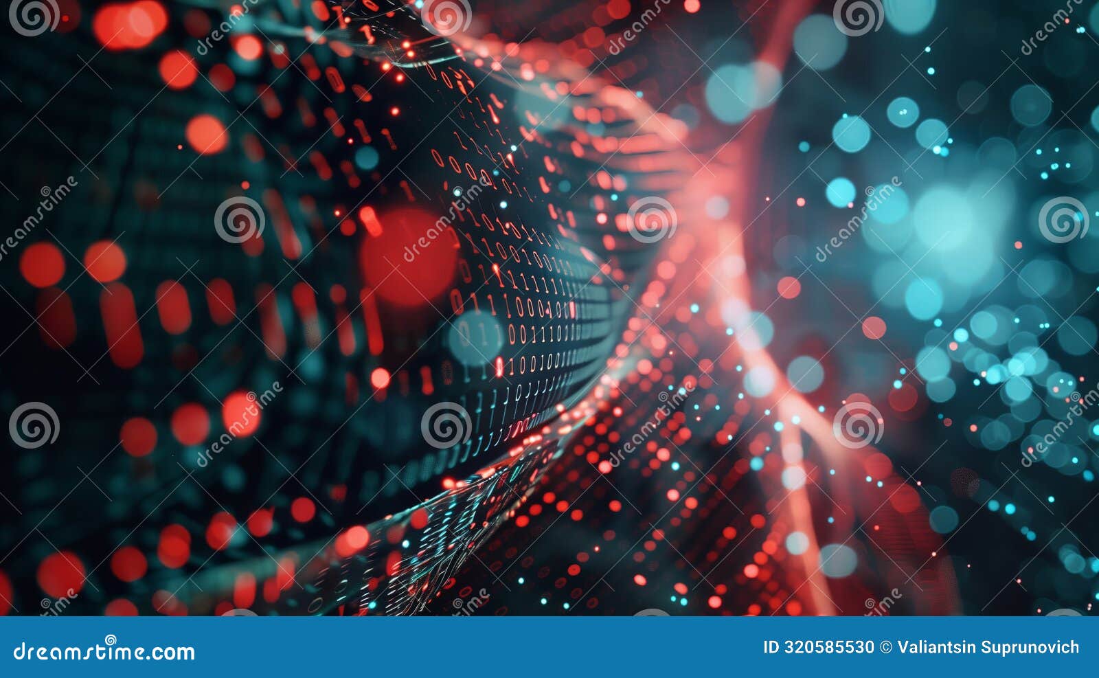 Glowing Wave Pattern in Abstract Technology Background. Futuristic ...