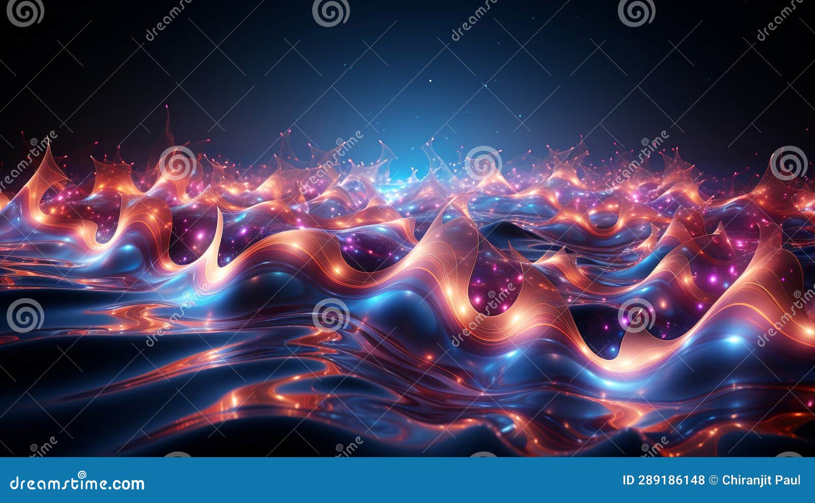 Glowing Wave Pattern in Blue Symbolizes Human Heart Vitality Stock ...