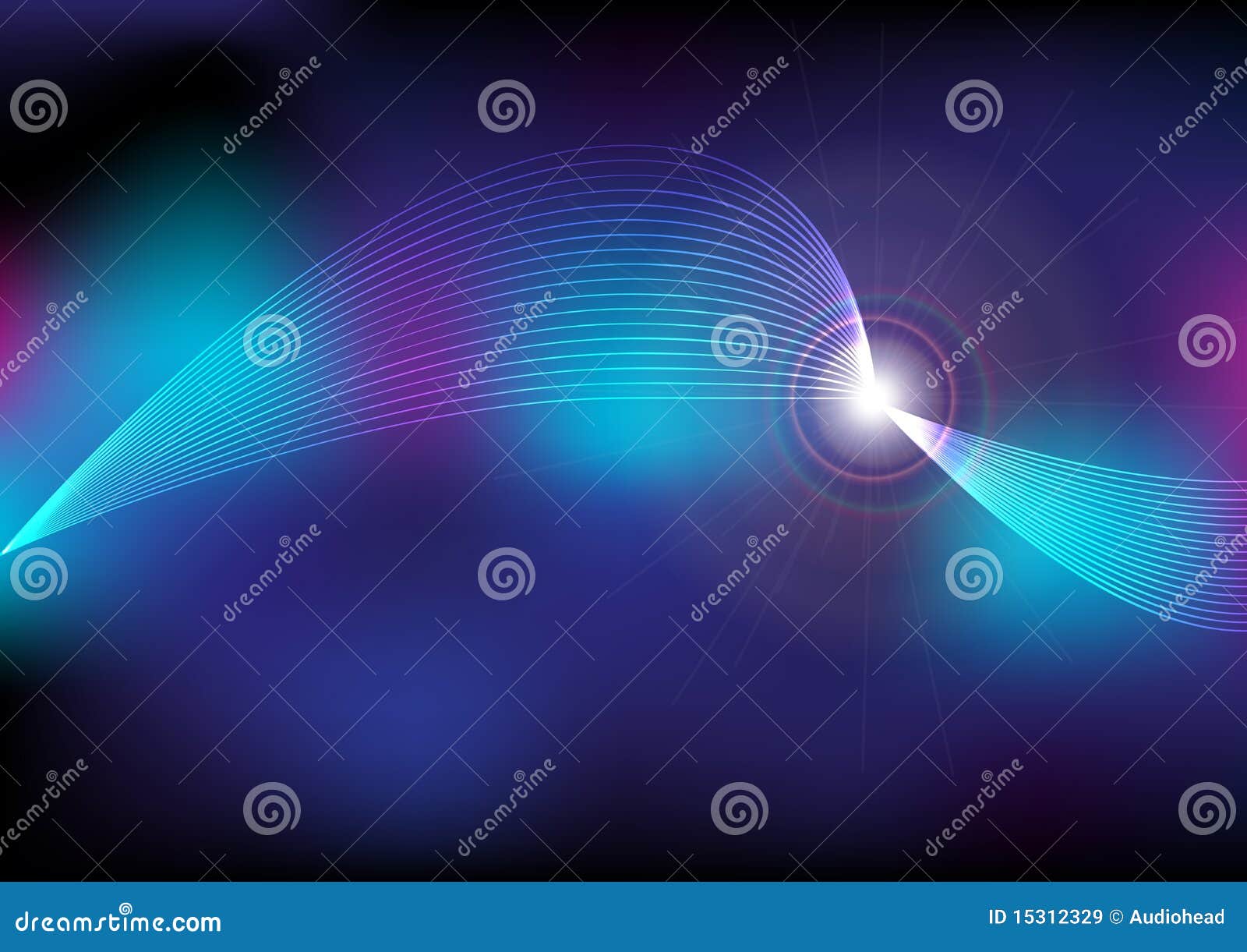 Glowing Waves stock vector. Illustration of luminosity - 15312329