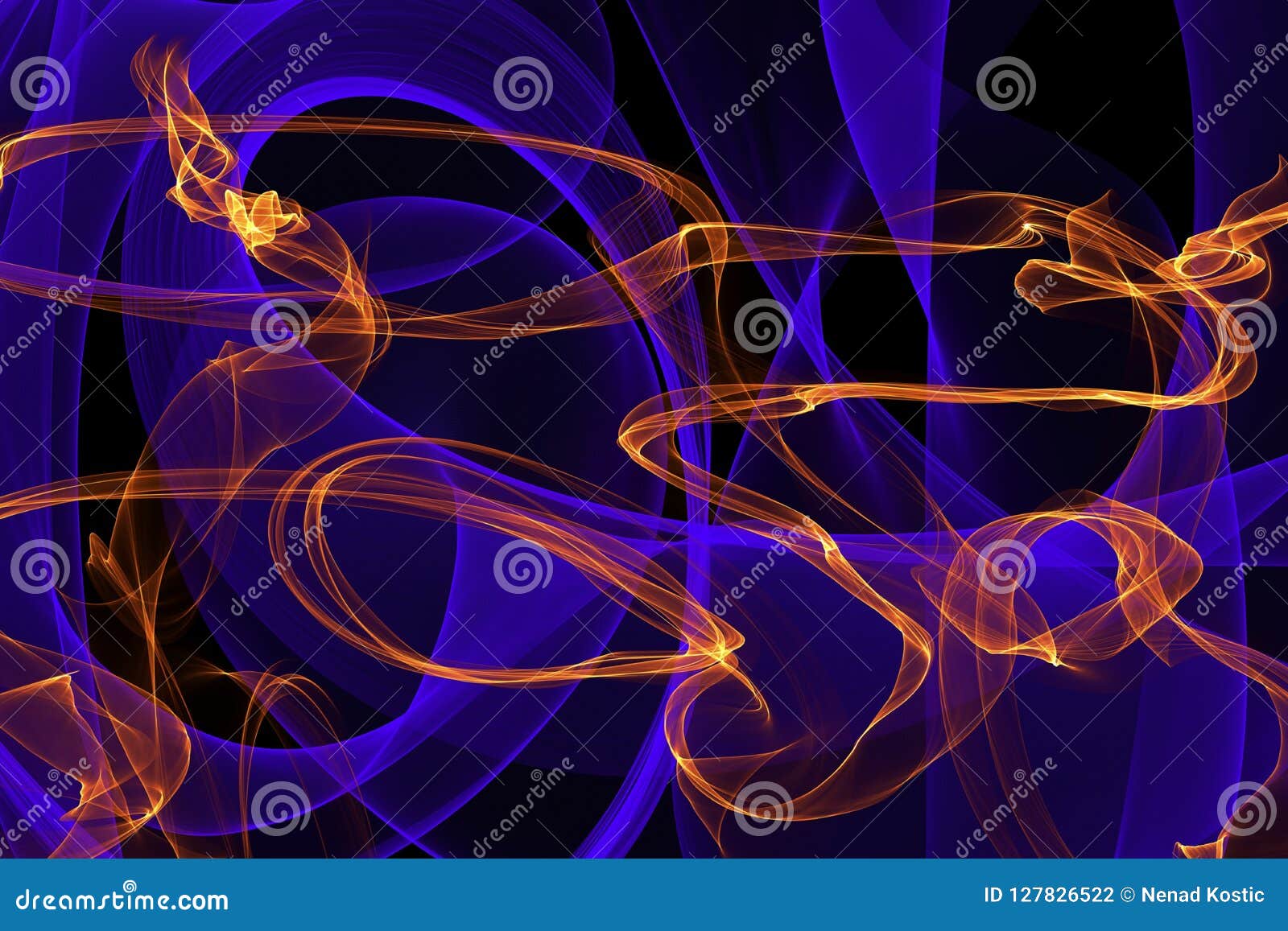 Glowing Waves for Creative Backgrounds. Stock Illustration ...