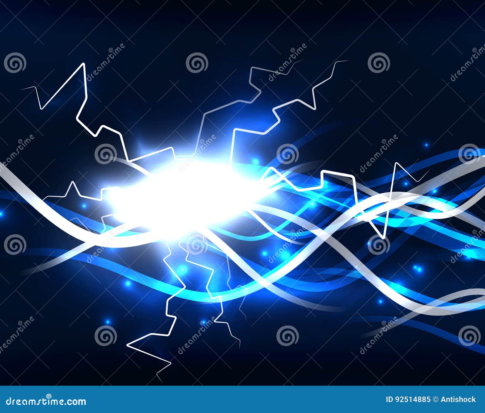 Glowing Wavy Lines Template Stock Vector - Illustration of glitter ...