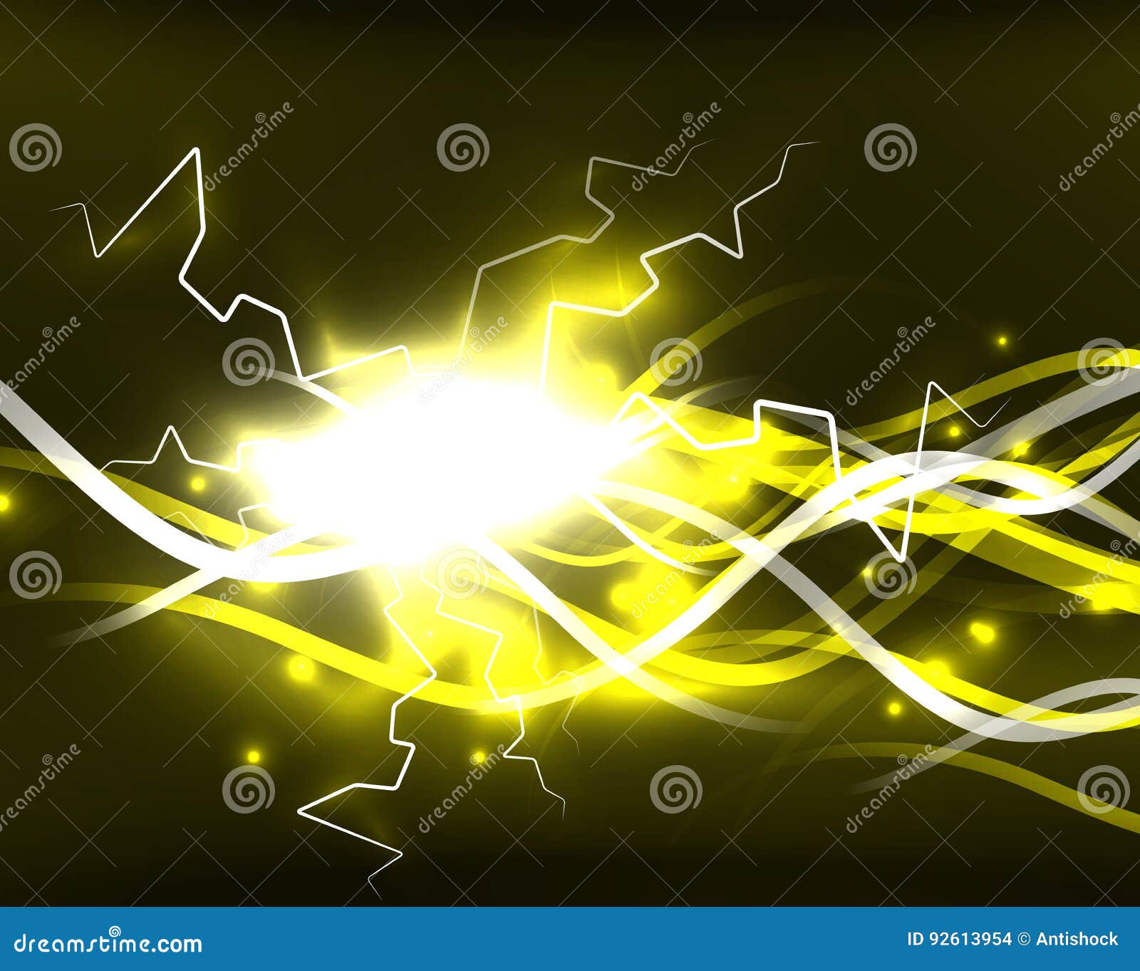 Glowing Wavy Lines Template Stock Vector - Illustration of light ...