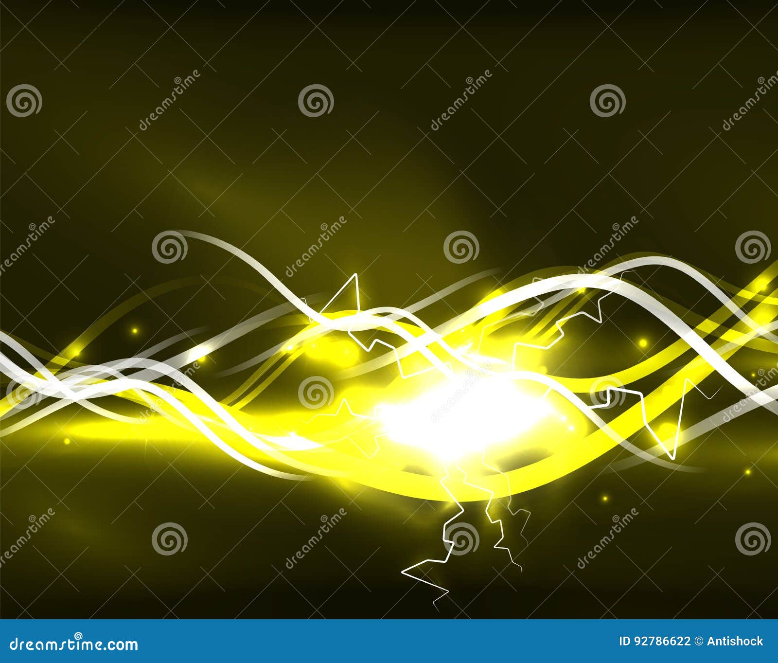 Glowing Wavy Lines Template Stock Vector - Illustration of detail ...