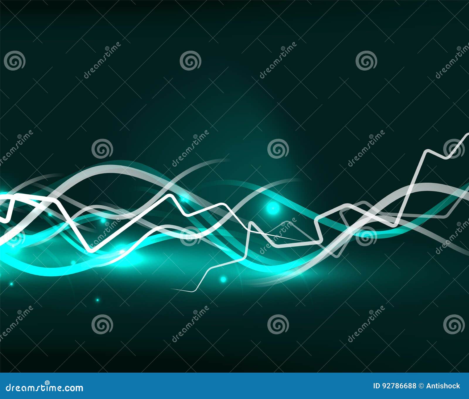 Glowing Wavy Lines Template Stock Vector - Illustration of graphic ...