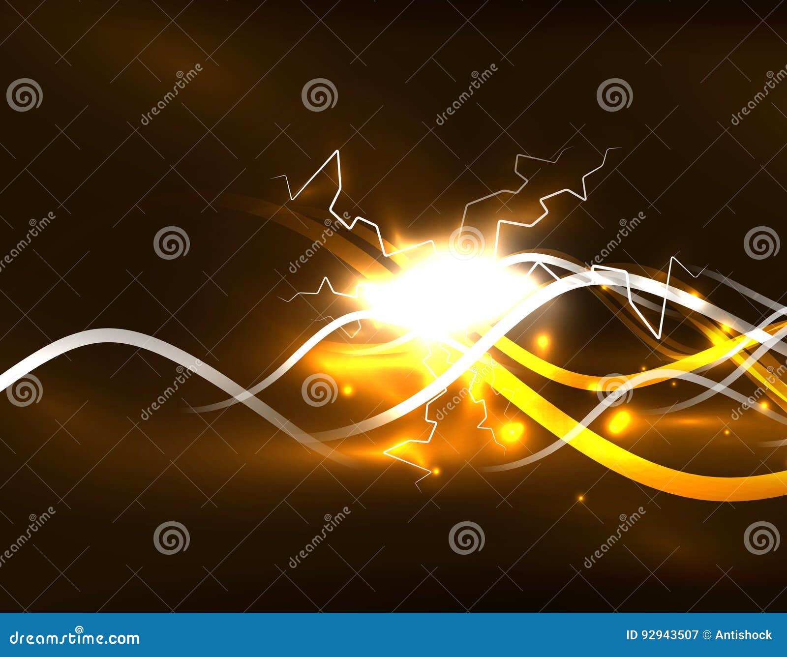 Glowing Wavy Lines Template Stock Vector - Illustration of luminosity ...