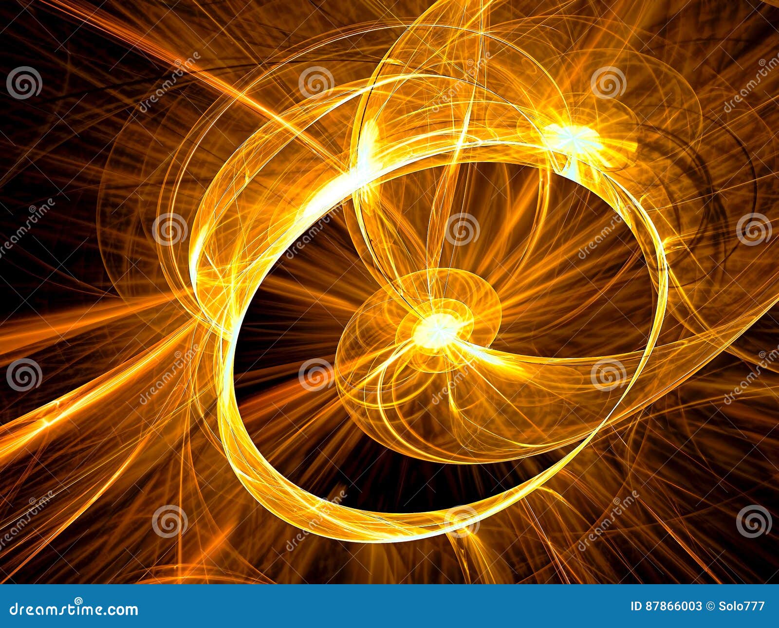 Glowing Wheel - Abstract Digitally Generated Image Stock Illustration ...