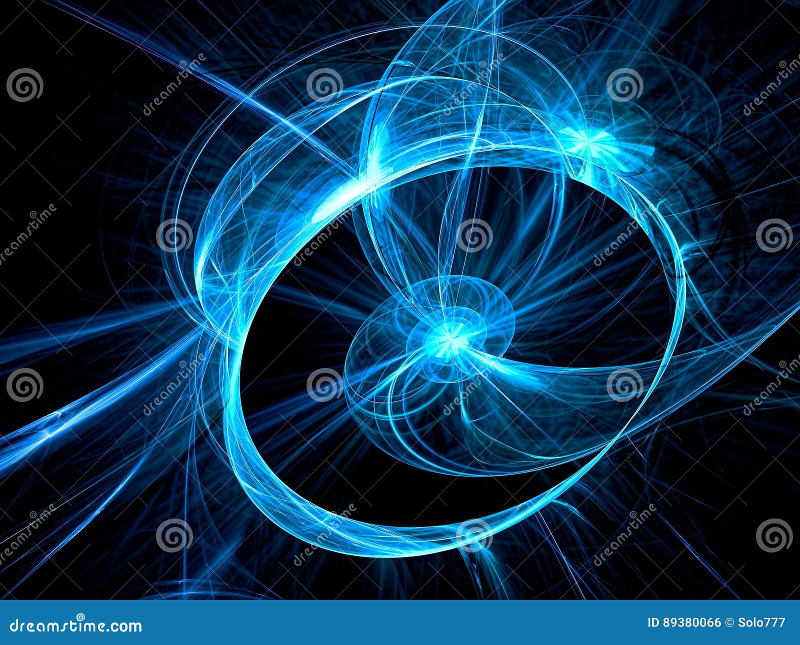 Glowing Wheel - Abstract Digitally Generated Image Stock Illustration ...