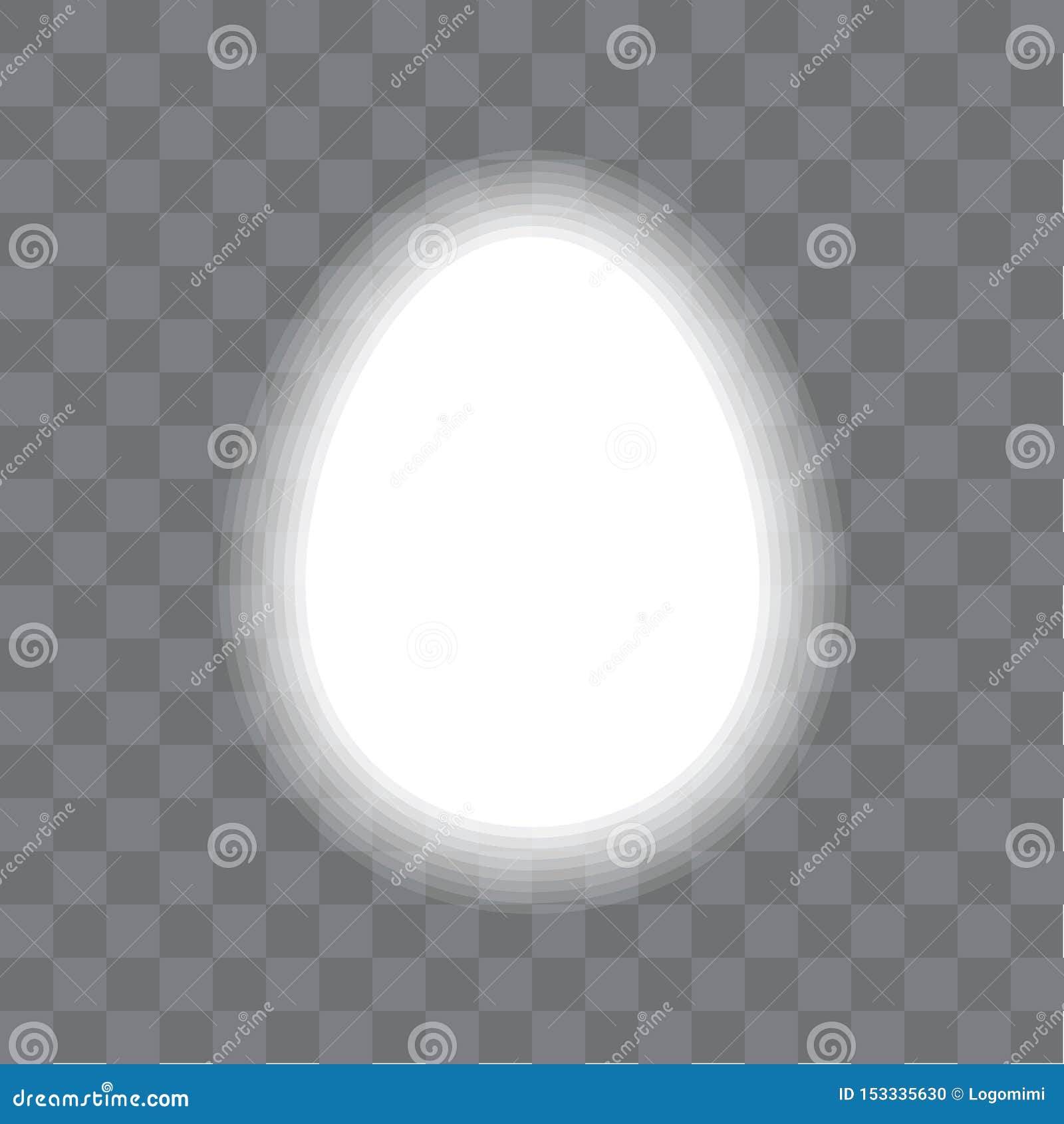 Glowing White Egg Illustration, on Transparent Background - Vector ...