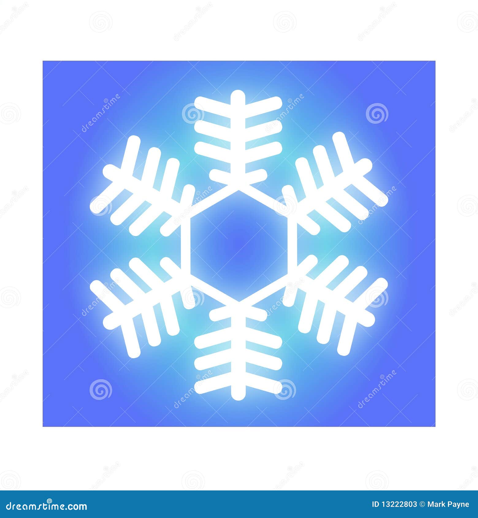 Glowing White Snowflake stock illustration. Illustration of weather ...