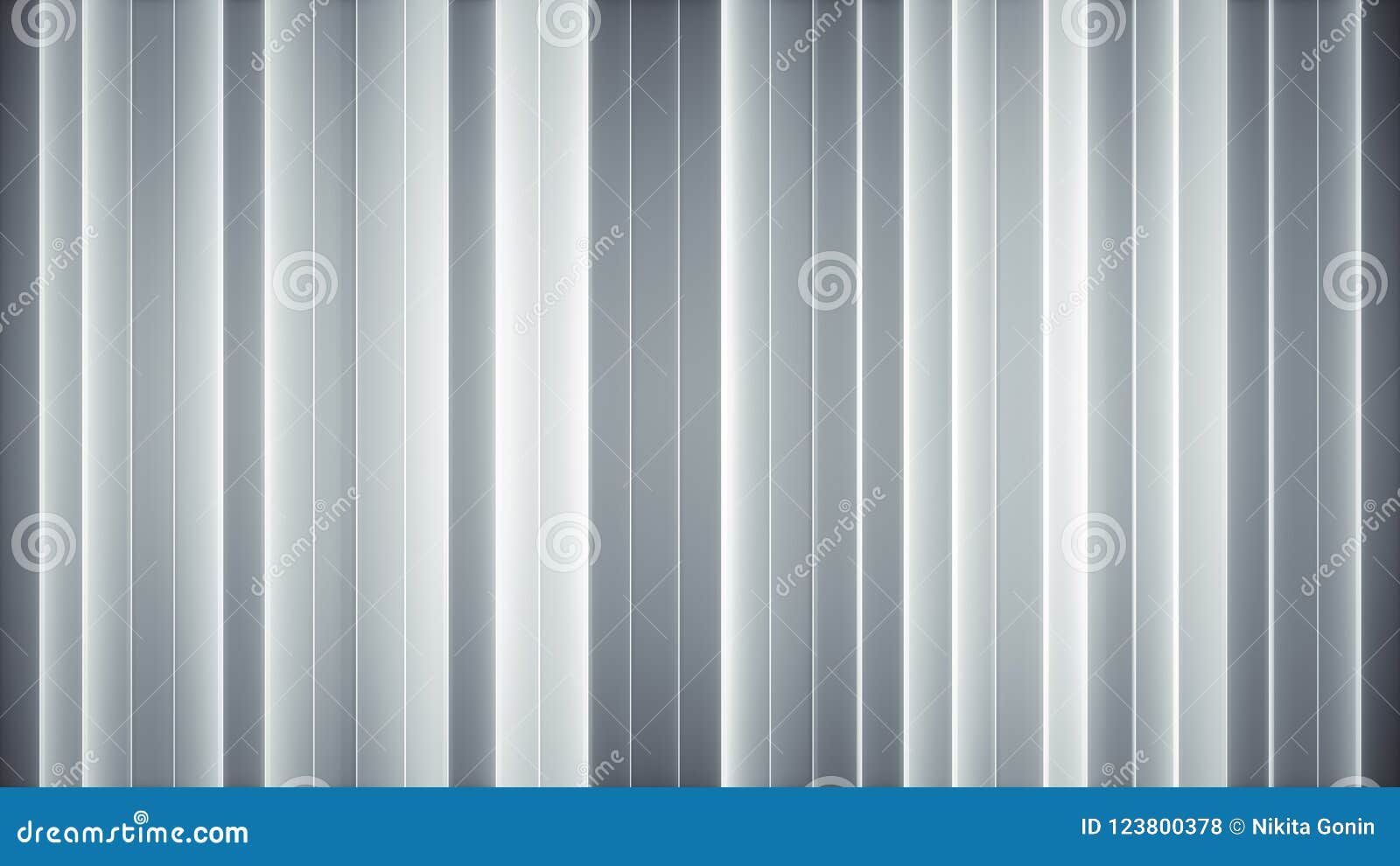 Glowing White Vertical Lines Abstract 3D Render Stock Illustration ...