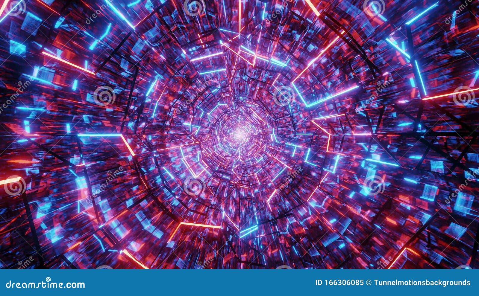 Glowing Wireframe Glass Tunnel Corridor Design 3d Illustration ...