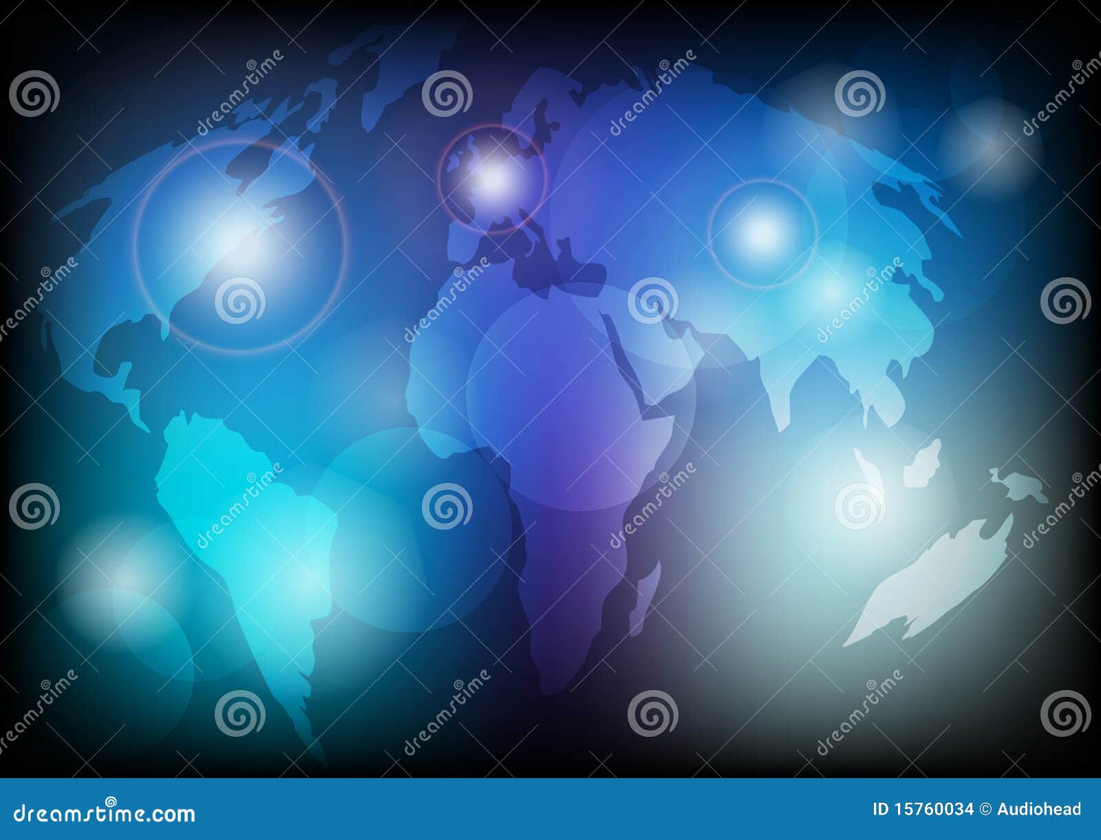 Glowing World Map stock vector. Illustration of connect - 15760034