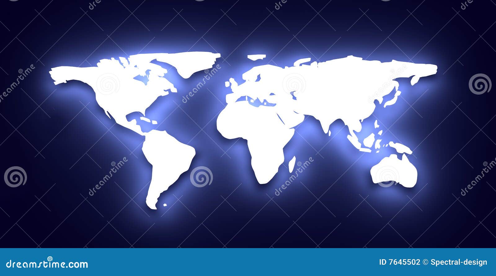 Glowing World map stock illustration. Illustration of japan - 7645502