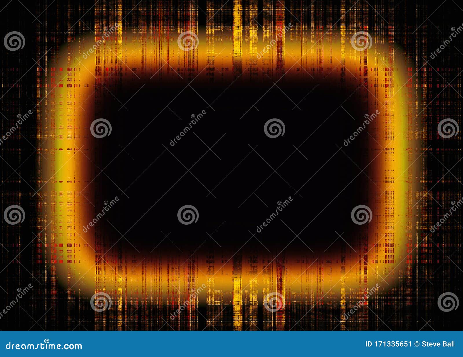 Glowing Yellow Border Frame Stock Illustration - Illustration of lines ...