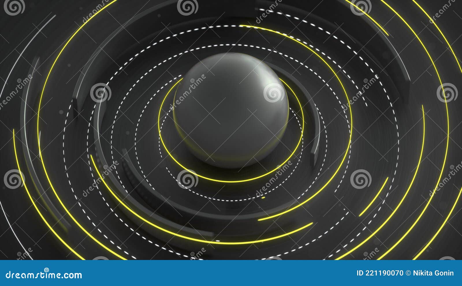 Futuristic Sci-Fi Circular HUD Element Vector Illustration ...