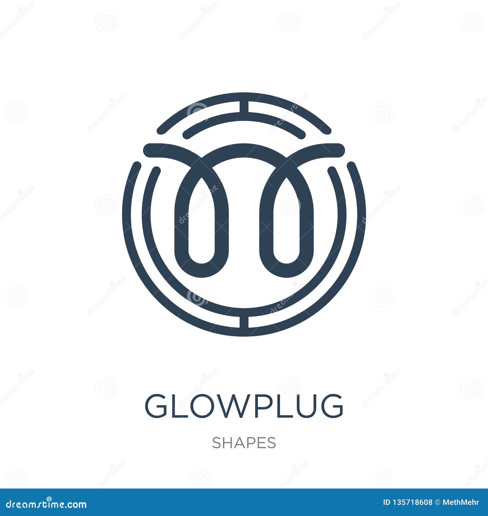 Glowplug Icon in Trendy Design Style. Glowplug Icon Isolated on White ...