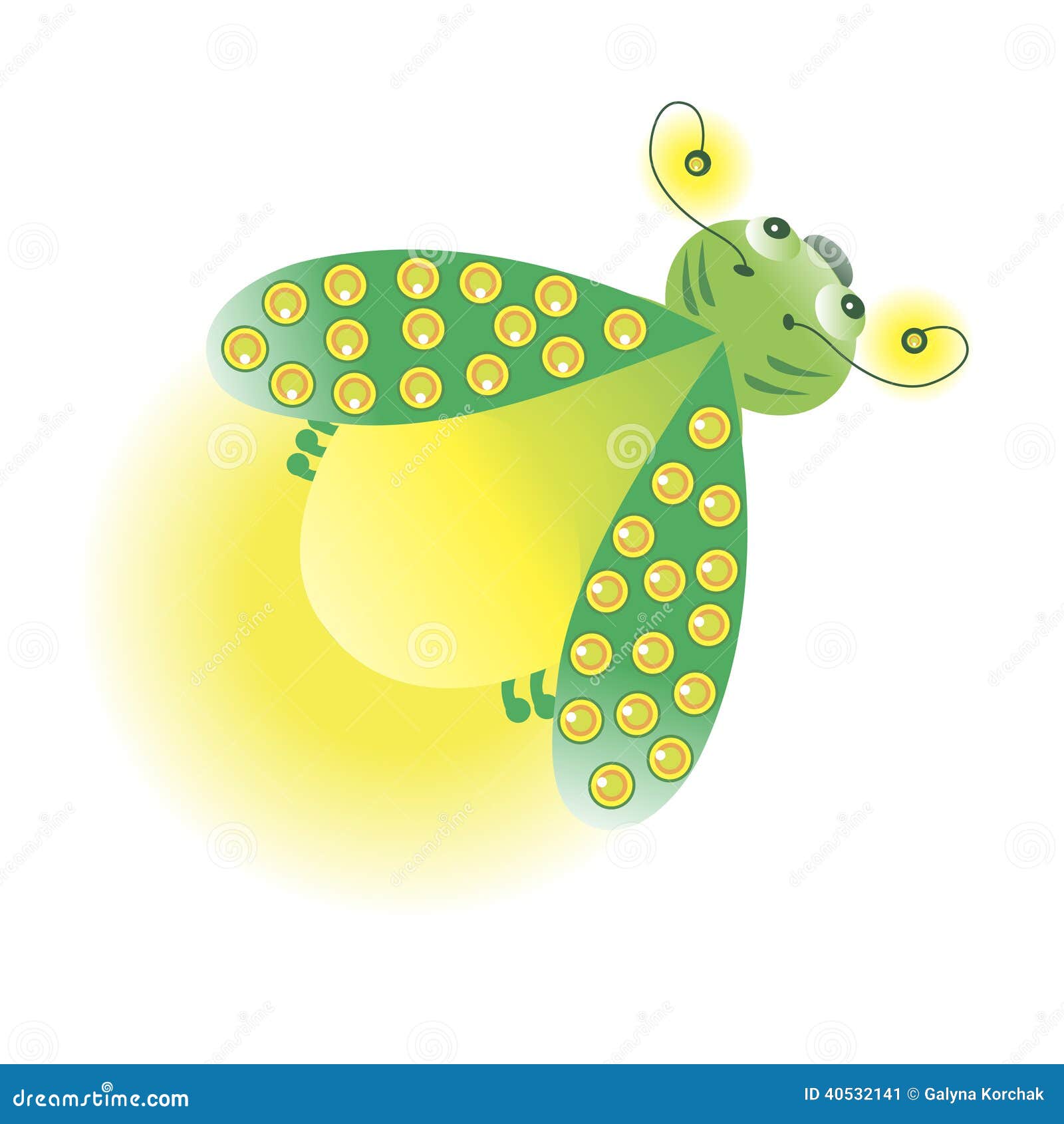 Glowworm Cartoon Vector | CartoonDealer.com #40532141