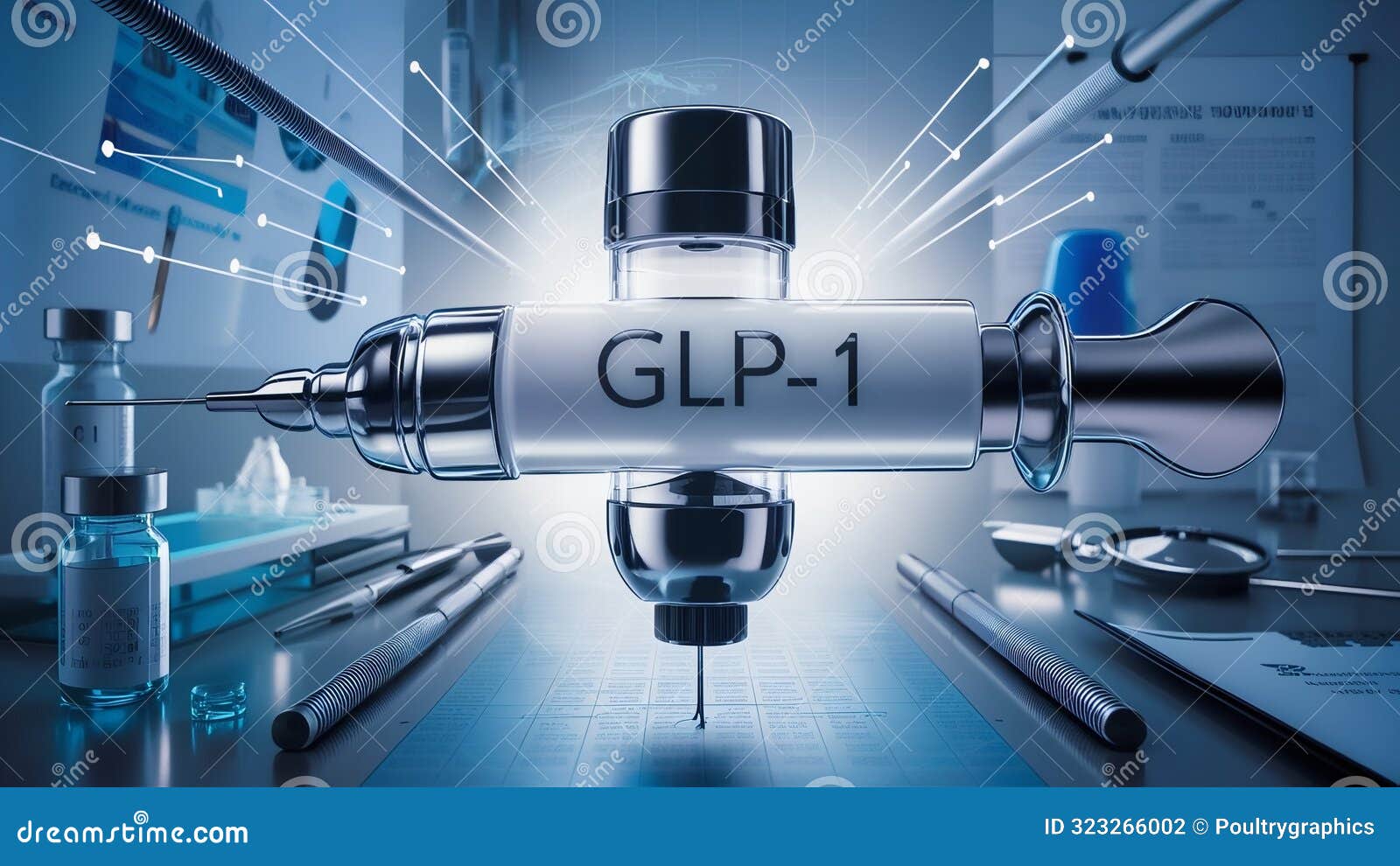 Glp-1 and Insulin, Diabetes Type 2 Theraphy Stock Illustration ...