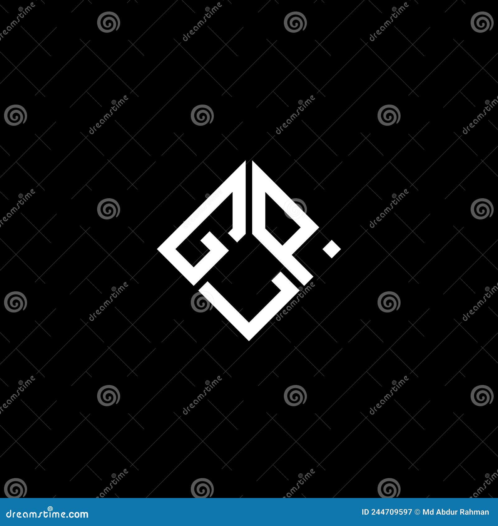 GLP Letter Logo Design On Black Background. GLP Creative Initials ...
