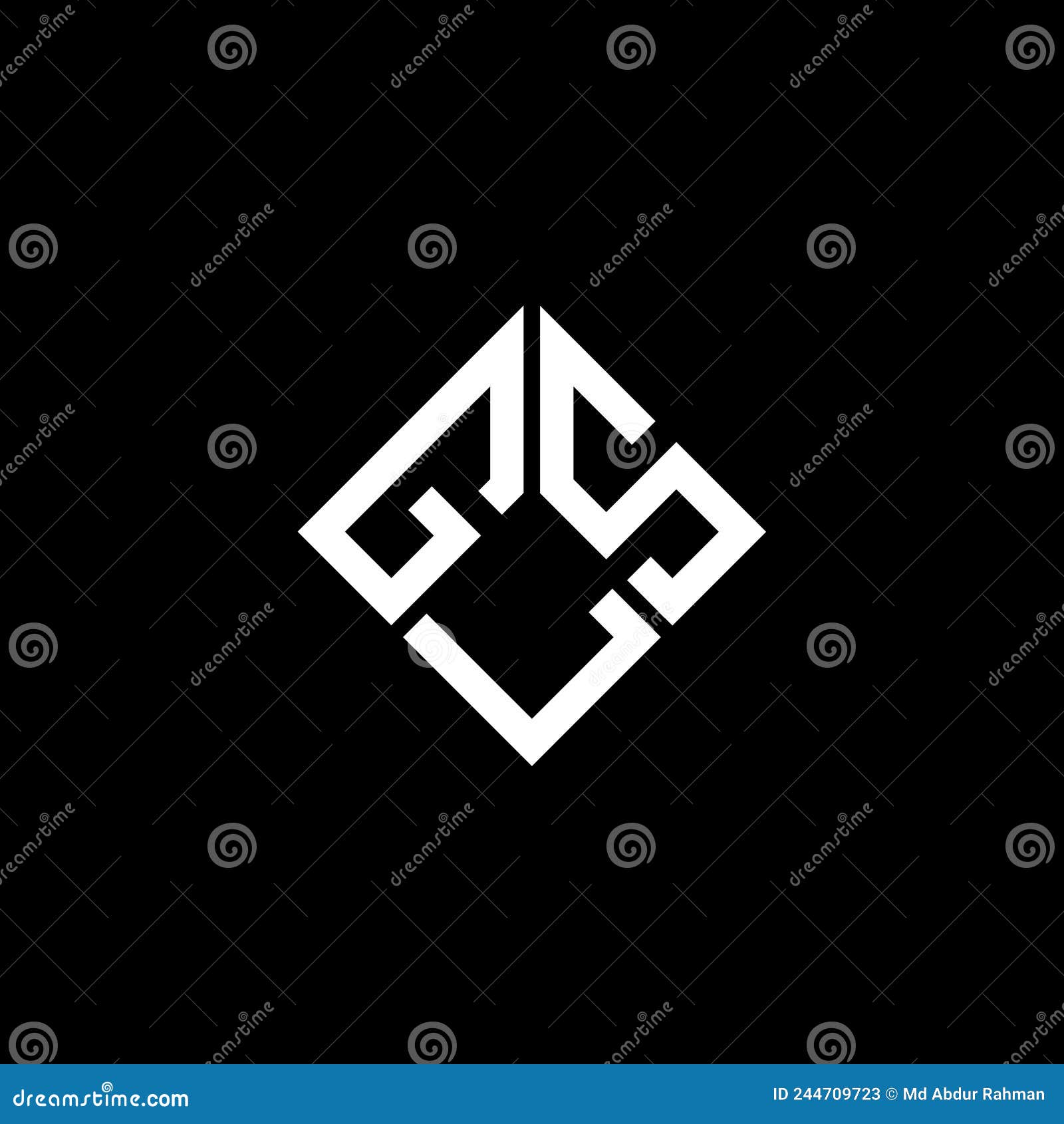 GLS Letter Logo Design On Black Background. GLS Creative Initials ...