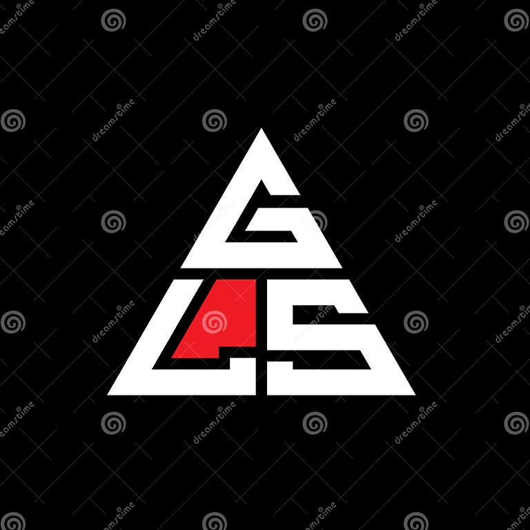 GLS Triangle Letter Logo Design with Triangle Shape. GLS Triangle Logo ...