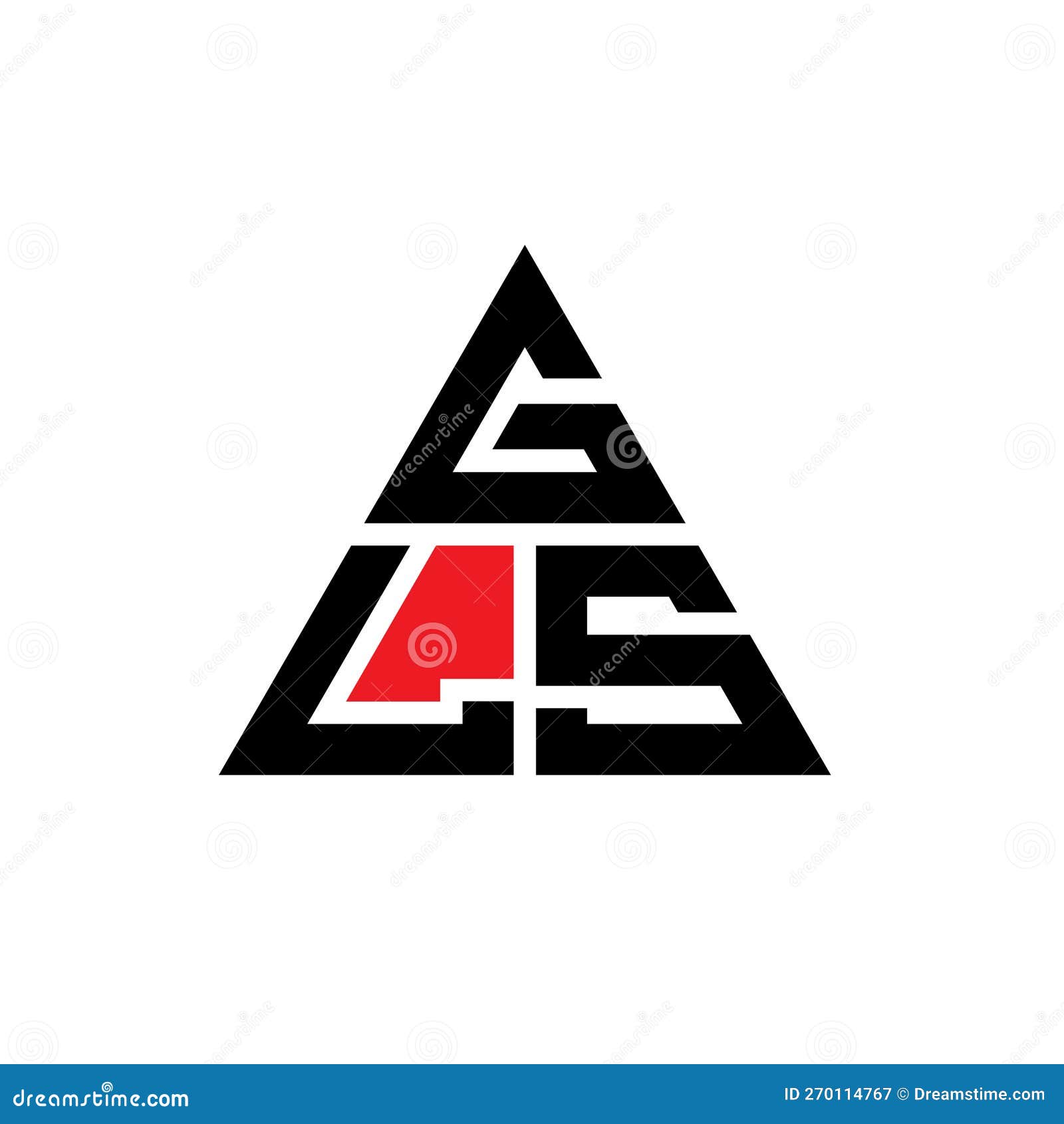 GLS Triangle Letter Logo Design With Triangle Shape. GLS Triangle Logo ...