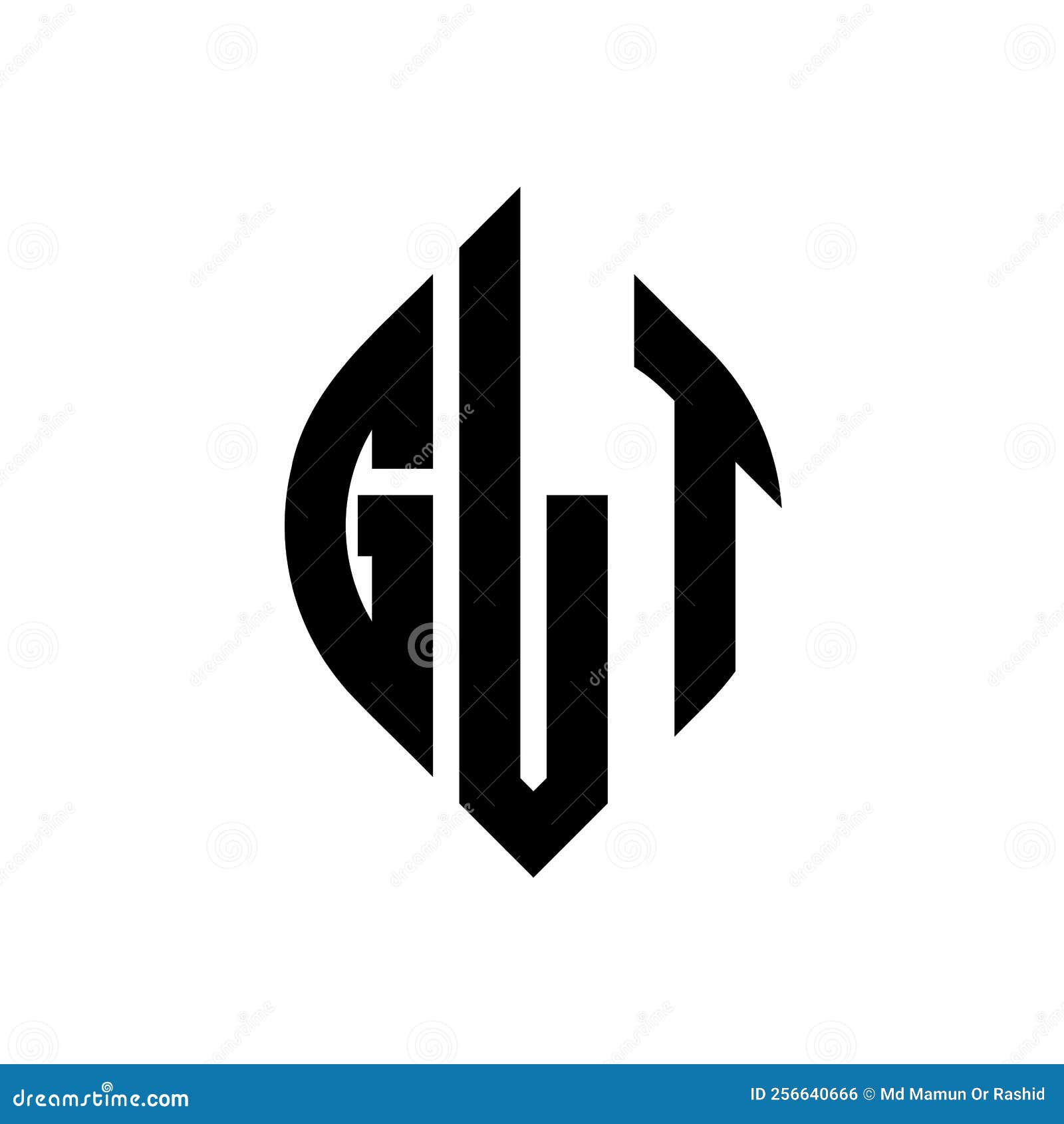 GLT Circle Letter Logo Design with Circle and Ellipse Shape. GLT ...