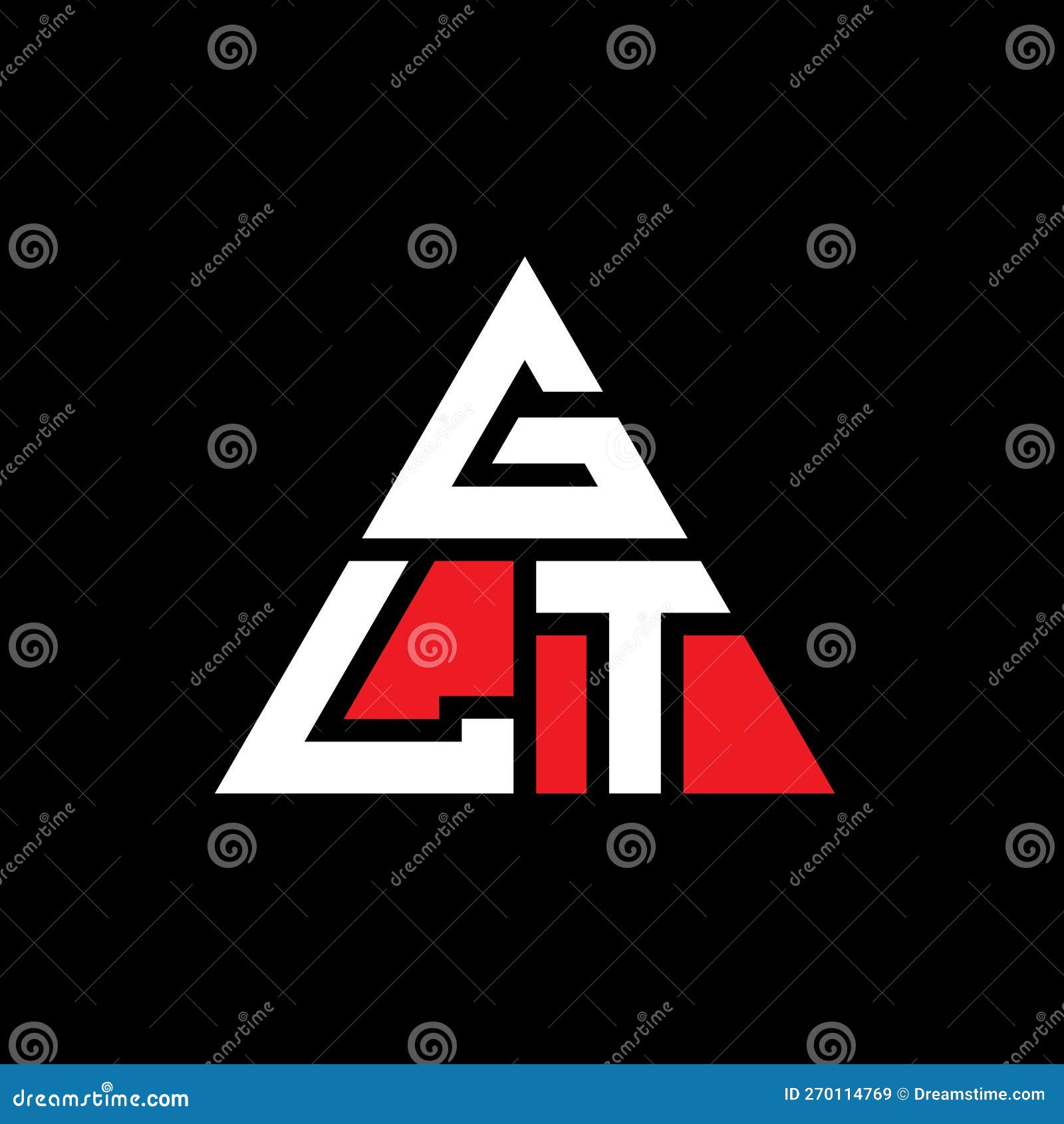 GLT Triangle Letter Logo Design with Triangle Shape. GLT Triangle Logo ...