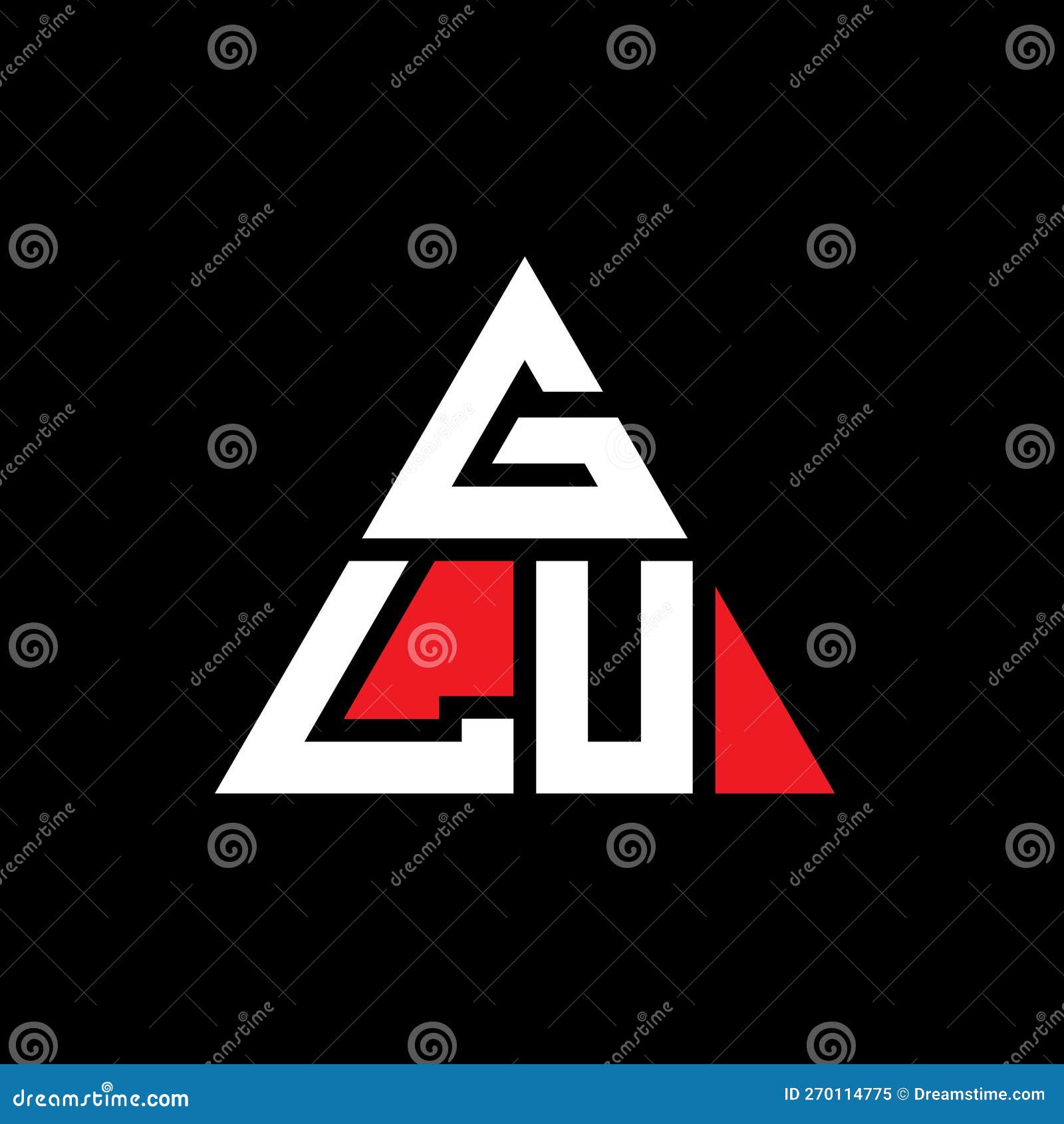 GLU Triangle Letter Logo Design With Triangle Shape. GLU Triangle Logo ...