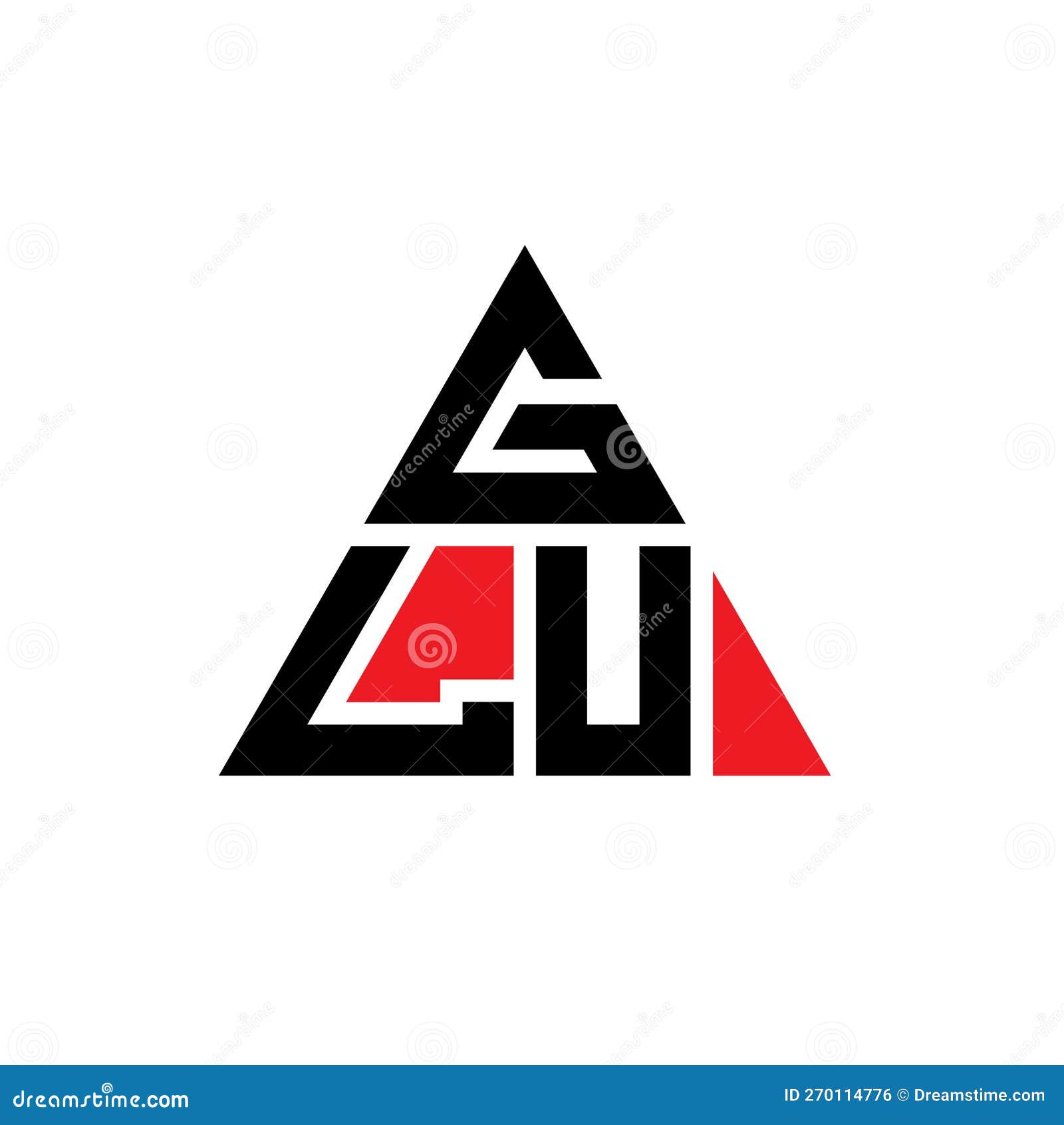 GLU Triangle Letter Logo Design With Triangle Shape. GLU Triangle Logo ...