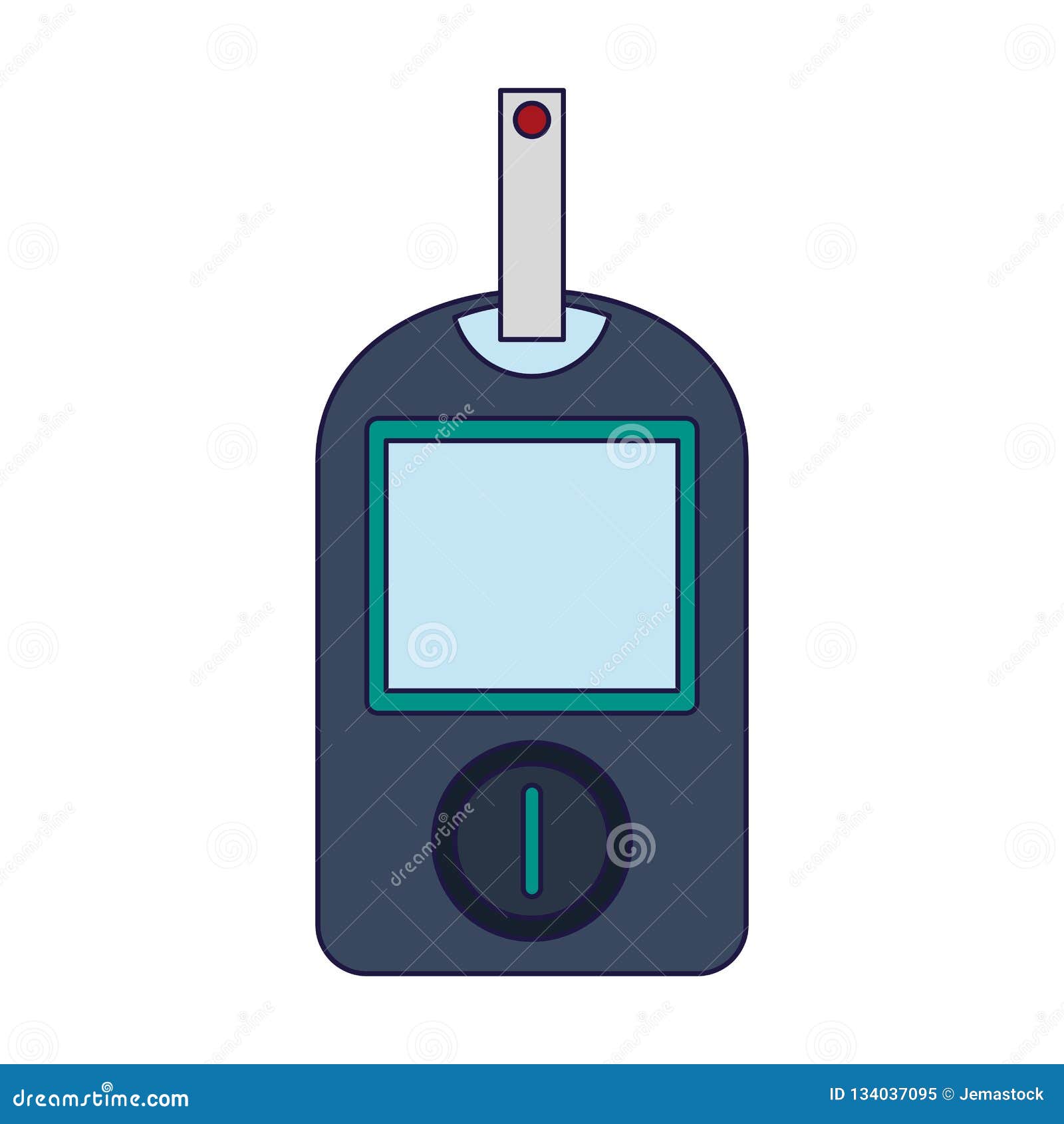 Glucometer blood test stock vector. Illustration of concept - 134037095