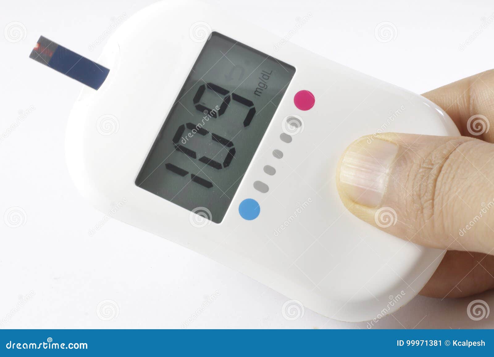 Glucometer Diabetic Sugar Test Result Stock Image - Image of hand ...