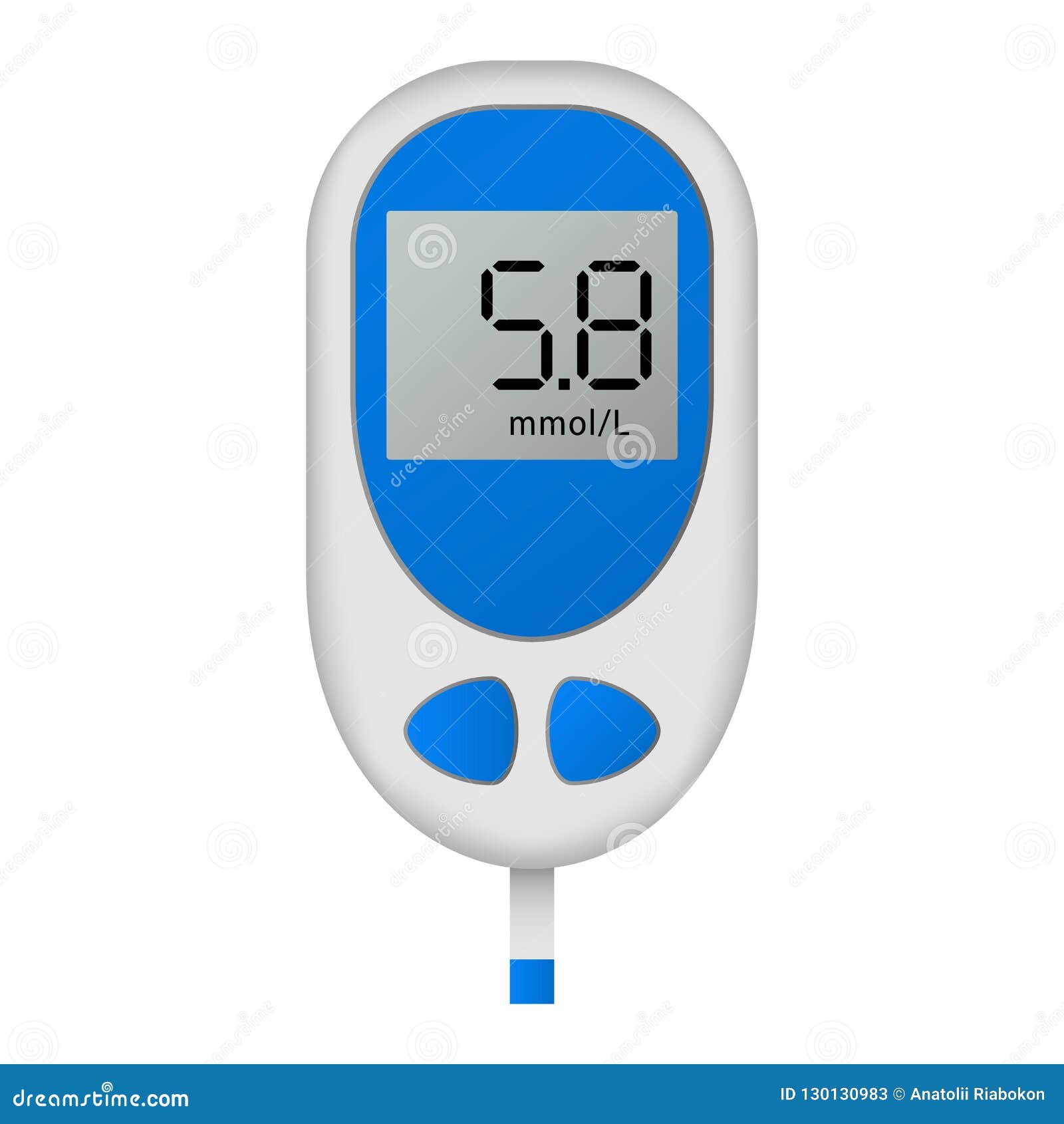 Glucometer Realistic Icon. Medical Device For Measuring Concentration ...