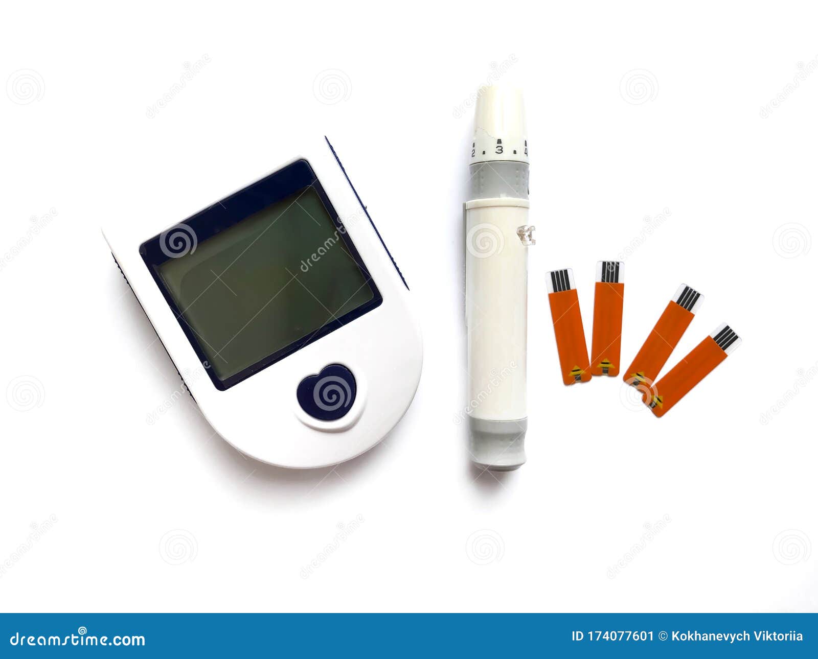 Glucometer Isolated on a White Background.the Device for Measuring ...