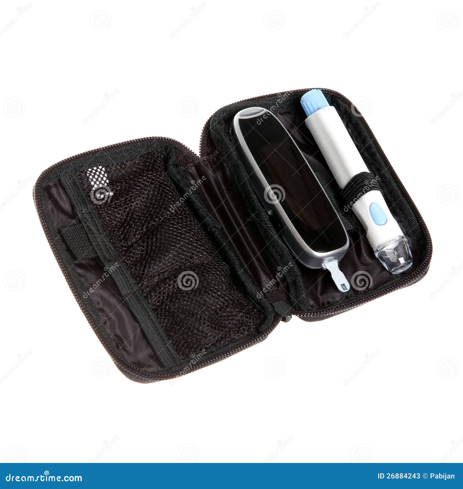 Glucometer (set for Diabetics) Isolated on White Stock Image - Image of ...