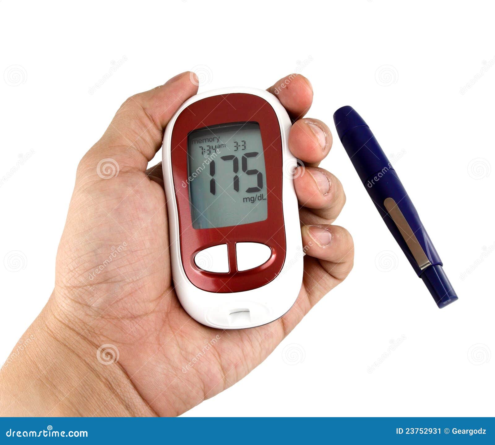 Glucometer Showing A Bad Result Stock Image - Image: 23752931