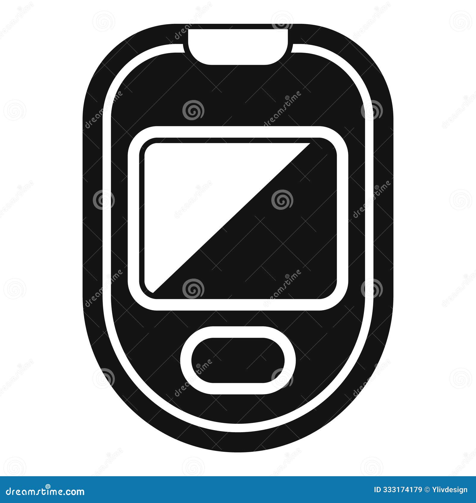 Glucometer Showing Blood Glucose Level Icon Vector Stock Illustration ...