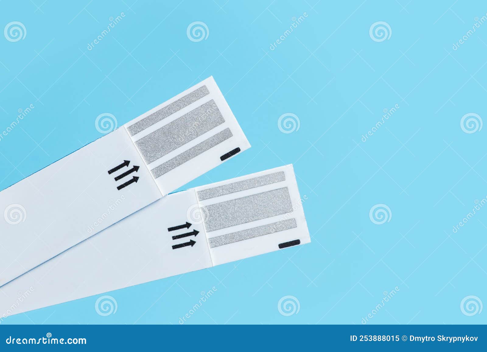 Glucometer Test Strips on a Blue Background Stock Image - Image of ...